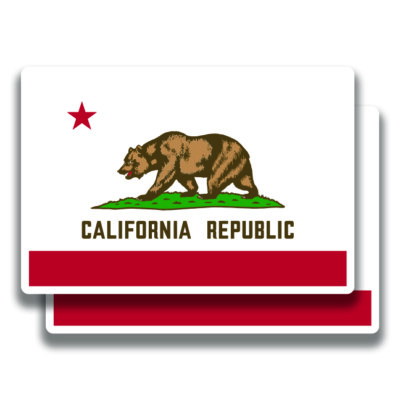 California Flag Stickers 2 Decals Bogo For Car Bumper Truck Window | eBay