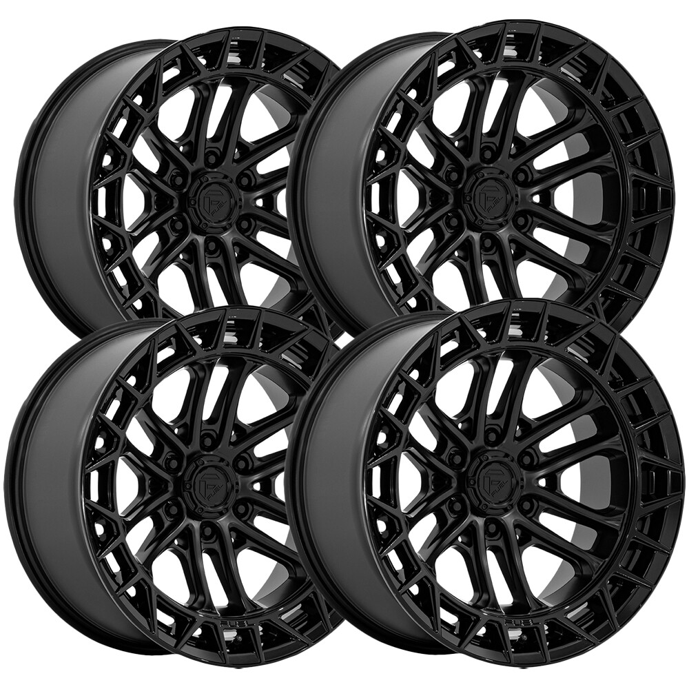 (Set of 4) Fuel FC874 Celsius 20x9 6x135 +20mm Double Black Wheels Rims ...