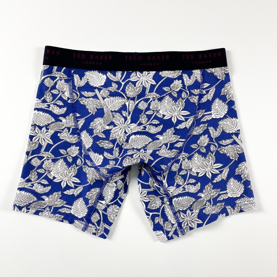 Ted Baker Men's Boxer Briefs 2-Pack Print Cotton Stretch Keyhole Fly ...
