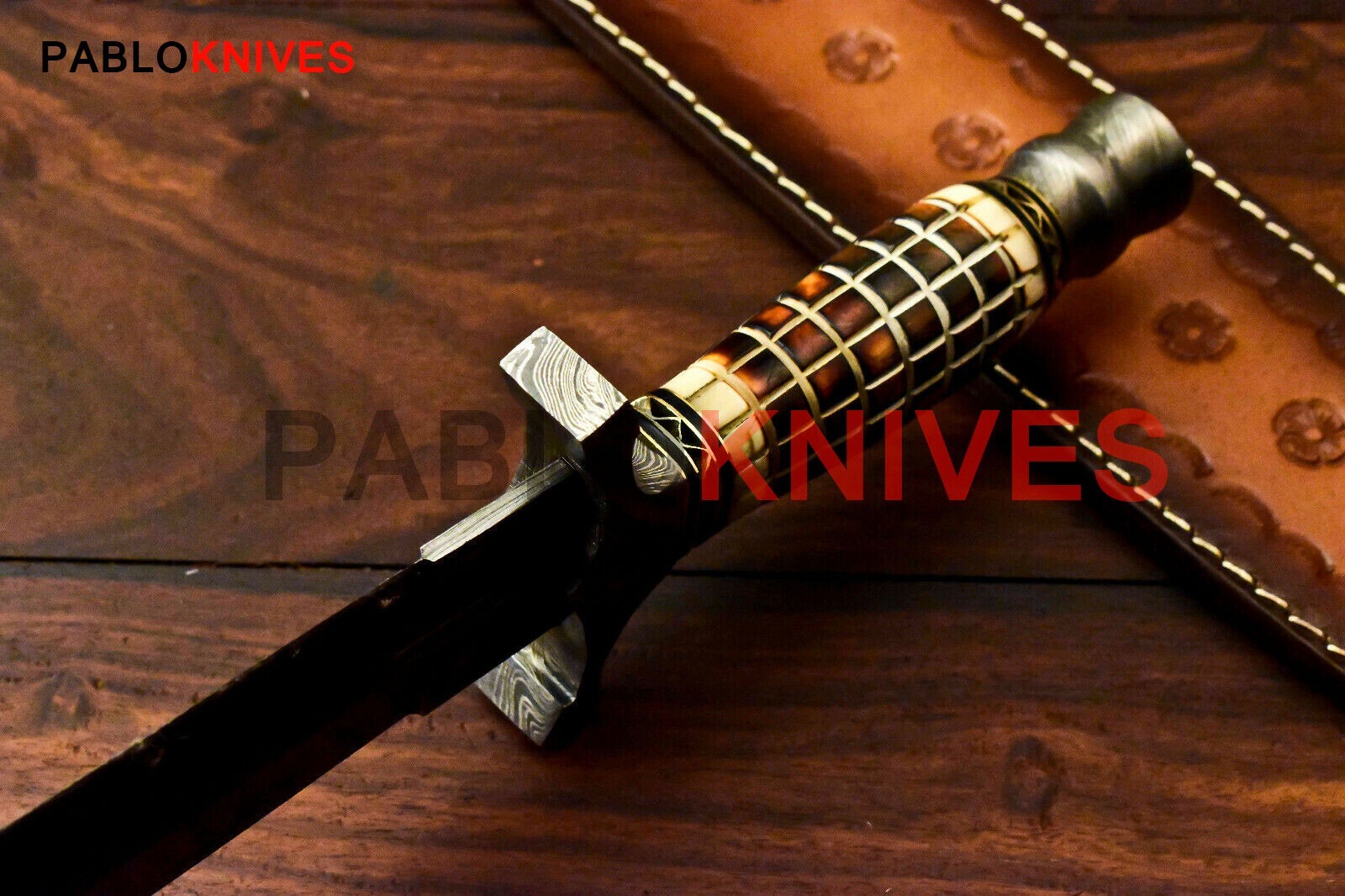 Custom Hand Forged Damascus Steel Hunting Medieval Sharp Dagger Bone ...