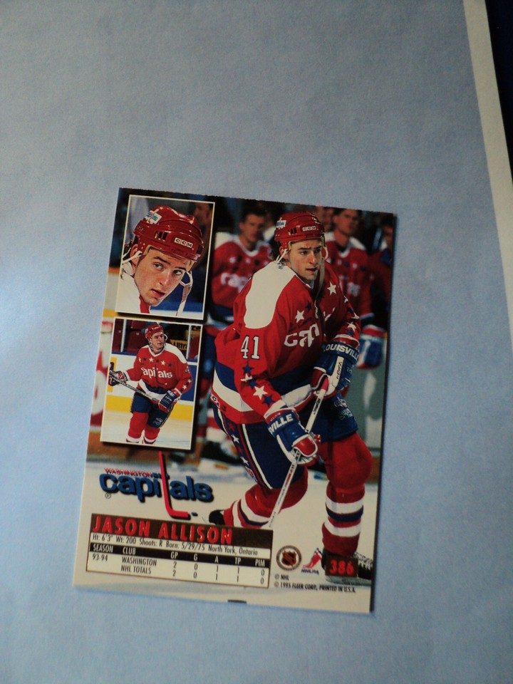 1994-95 Ultra Capitals Hockey Card #386 Jason Allison EX AUCT#8456 | eBay