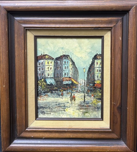 Impressionist Oil Painting Framed Signed By K. Gropper.Street Scene. | eBay