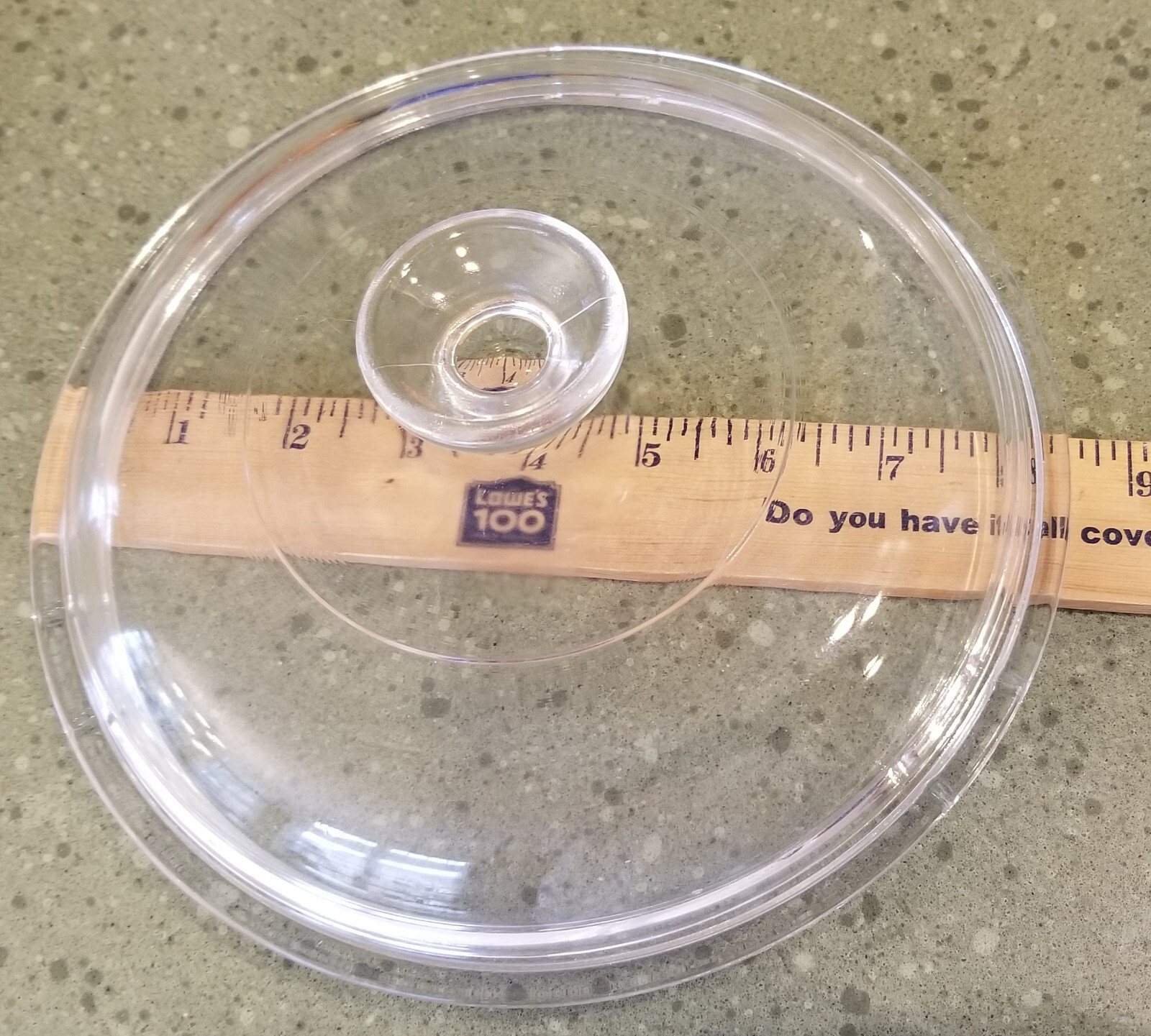 PYREX CLEAR GLASS LID POT TOP 18 v2.50 ROUND 8.5" OUTER MEASUREMENT ...