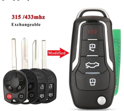 Fits Ford 315/433MHz OUCD6000022 4D63 Chip Complete Transponder Remote ...
