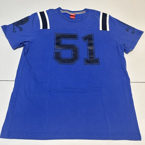 Nike Red Tag Number 51 Football Skull T Shirt | eBay