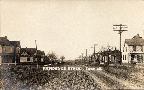 RESIDENCE STREET dike ia real photo postcard rppc grundy county iowa ...