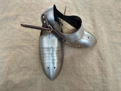 Medieval shoe Plate Sabatons spartan Pair of Foot Protection Armour ...