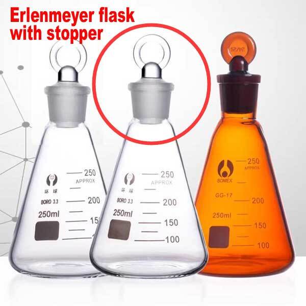 Wholesale 10ml-1000ml Erlenmeyer Flask w/ Stopper Iodine Flask Conical ...