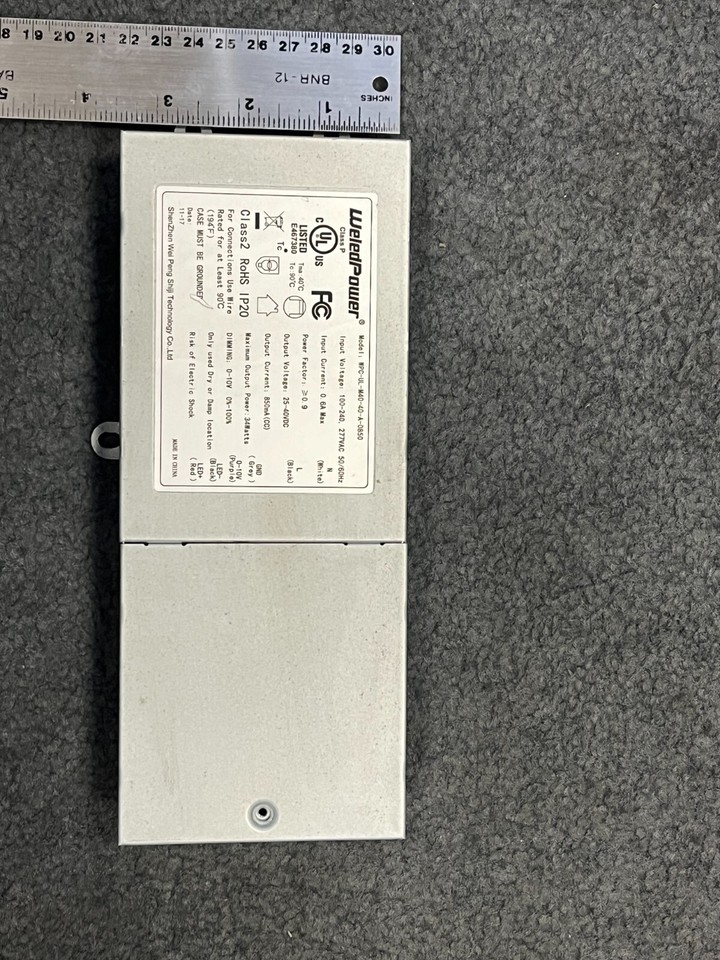 Qty 5 WeledPower 34W LED Driver 120-277VAC / OUTPUT 850MA ,25-40Vdc, 0 ...