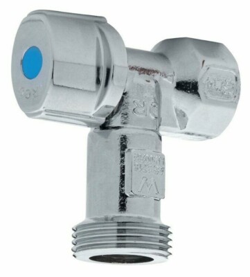 Arco RIGHT ANGLE WASHING MACHINE STOP & NON RETURN VALVE 20x15mm Chrome ...