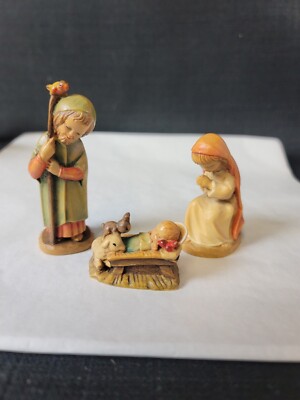 ANRI Juan Ferrandiz Nativity Set 3" Miniature Hand Carved Jesus Mary ...