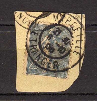 13283) France 1903 - 25c - F Used On Paper | eBay