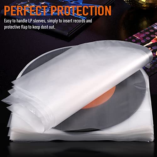 100 Pieces LP Vinyl Record Inner Sleeves 10 Inch Semi-Transparent Inner ...