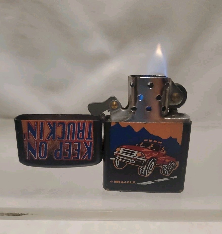 Keep On Truckin’ 1984 AADLP Black Flip Lighter Trucking Works Free ...