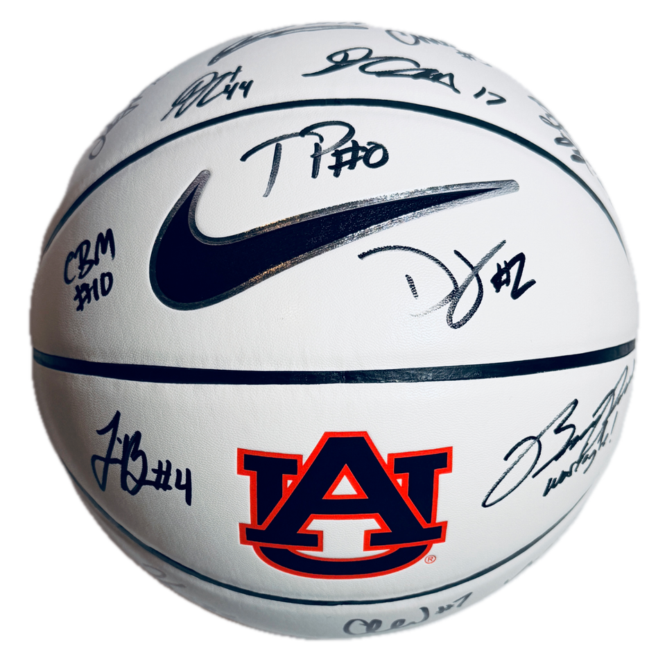 2024-2025 AUBURN TIGERS TEAM SIGNED AUTOGRAPH BASKETBALL COA BROOME ...