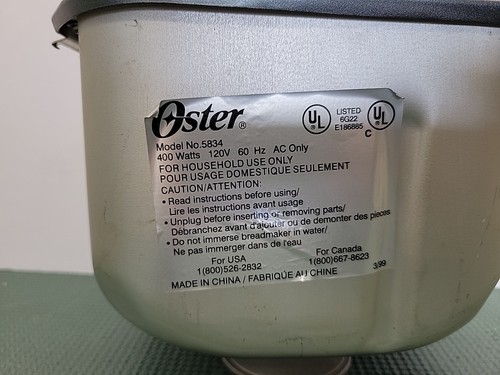 Sunbeam Oster Bread Maker Pan & Paddle 5858 5834 5833 5846 5890 5838 | eBay