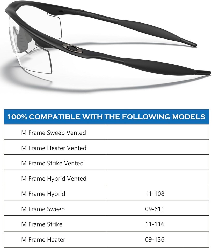 Replacement Nose Pieces for Oakley M Frame Strike Eyeglasses Black Nose ...