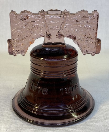 Mosser Art Glass Amethyst Liberty Bell Paperweight #136 Discontinued ...