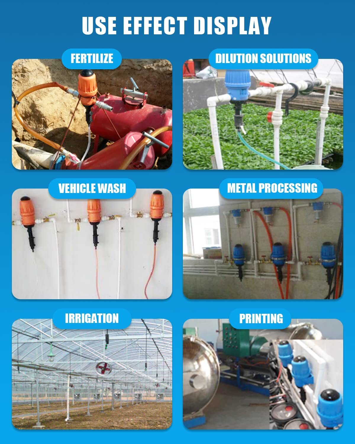 0.4%4% Fertilizer Injector For Drip Irrigation Adjustable Water Powered ...