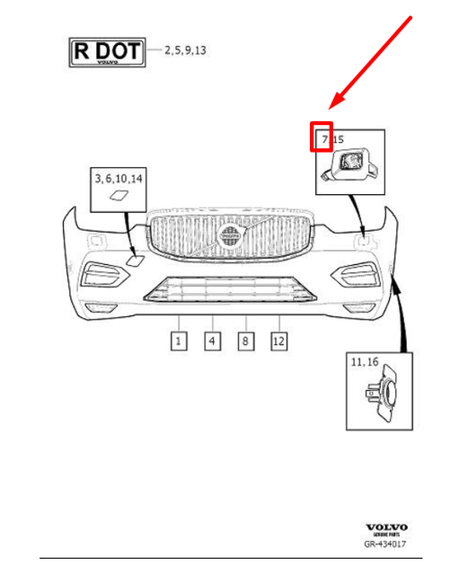 Volvo Xc60 2019 Headlight Spray Diffuser Bracket Left Side 31425170 for ...