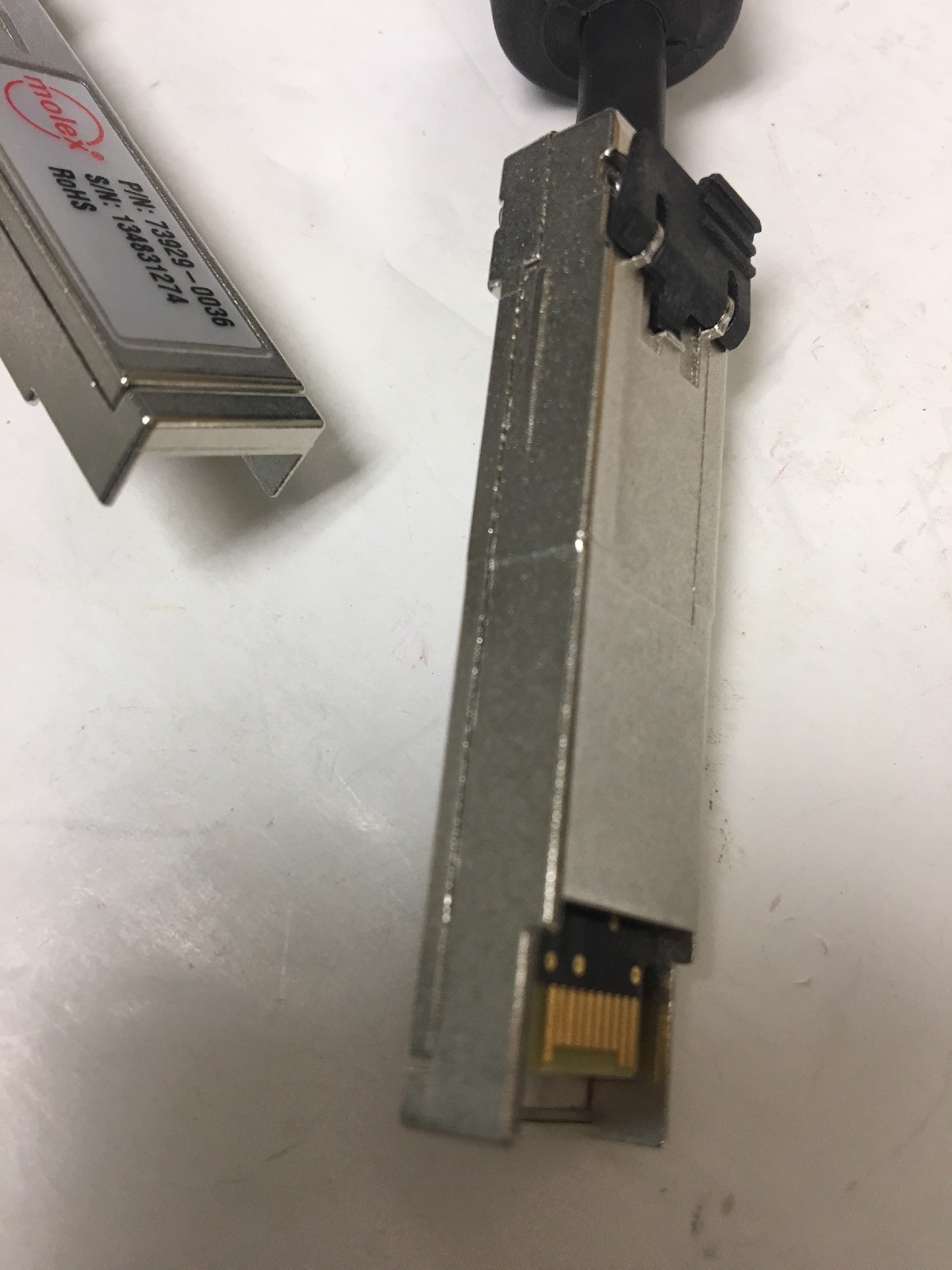 Lot of 2 Molex 73929-0036 SFP to SFP Fibre Optic Interconnect Cables | eBay