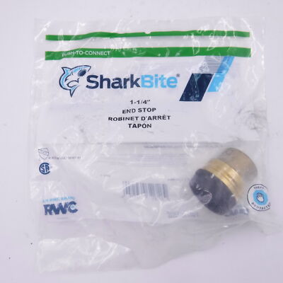 SharkBite 1-1/4" Push Cap Push to Connect Brass Plumbing Fitting PEX ...