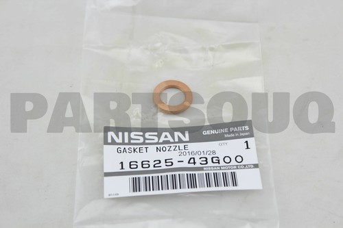 1662543G00 Genuine Nissan GASKET-NOZZLE 16625-43G00 | eBay