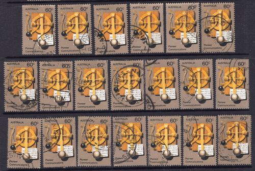 1972 60c Pioneer Morse Key Switch Telegraph Stamps Australia USED STAMP ...