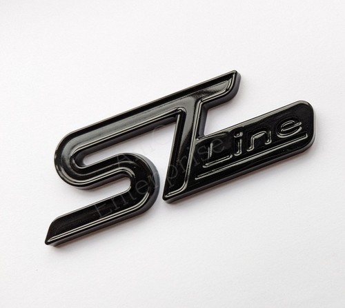 Complet Noir Brillant St Ligne Métal Badge Emblème pour Ford Fiesta ...
