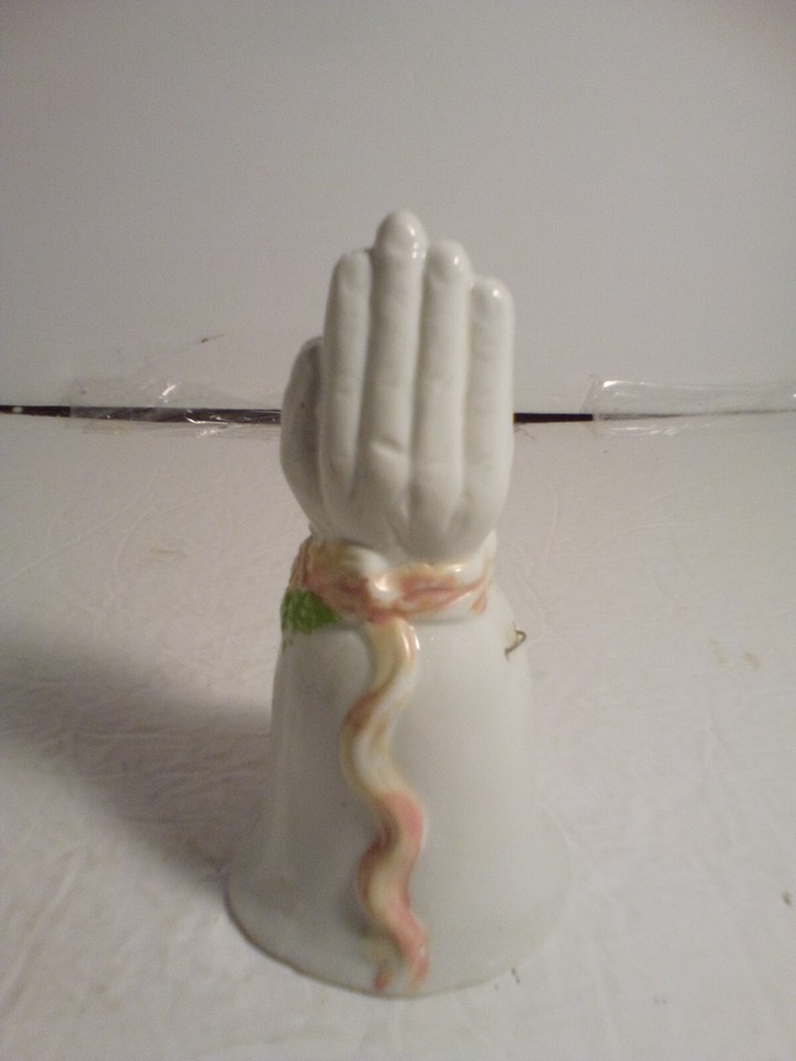 Vintage Ceramic Porcelain Praying Hands Hand Bell 5 1/2" Tall | eBay