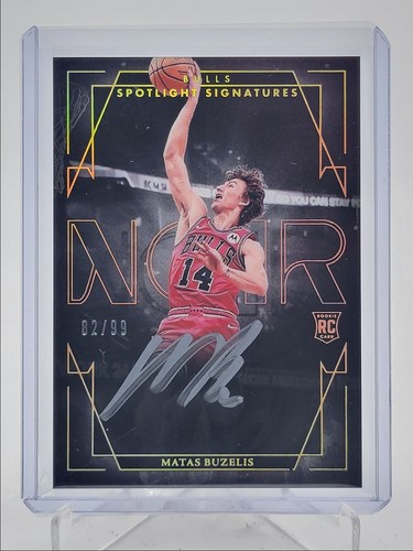 MATAS BUZELIS 2024-25 PANINI NOIR SPOTLIGHT ROOKIE SIGNATURE RC AUTO ...