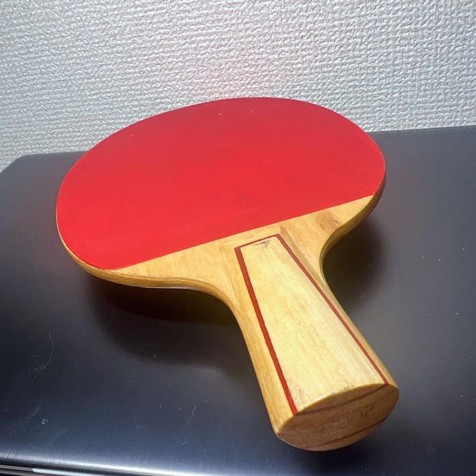 Table Tennis Racket, Hong Shuang Xi, 7-Ply Wood, Grain Height, Front ...