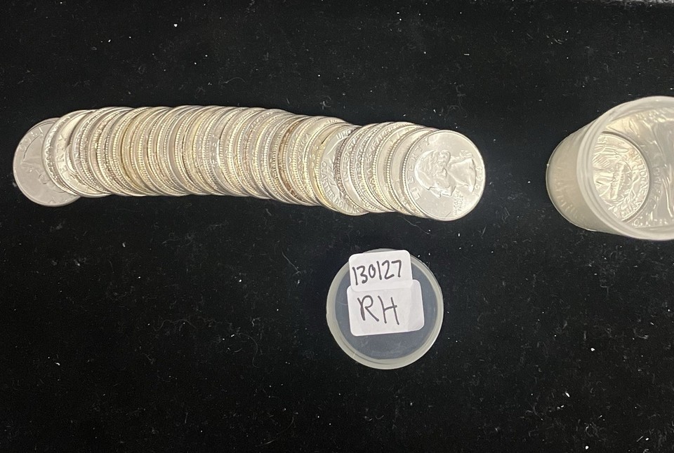 Mixed Washington Quarters BU Uncirculated 40 Coins Roll $10 Face 130127 ...