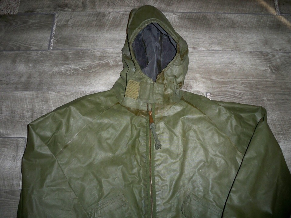 Vtg Parka Wet Weather Hooded Parka Jacket East Wind Military Small Mens ...