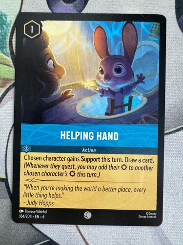 Helping Hand Nonfoil/Regular Disney Lorcana TCG LDA826 | eBay