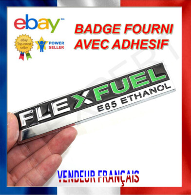 badge logo FLEXFUEL E85 ethanol voiture camion sticker metal adhesif ...