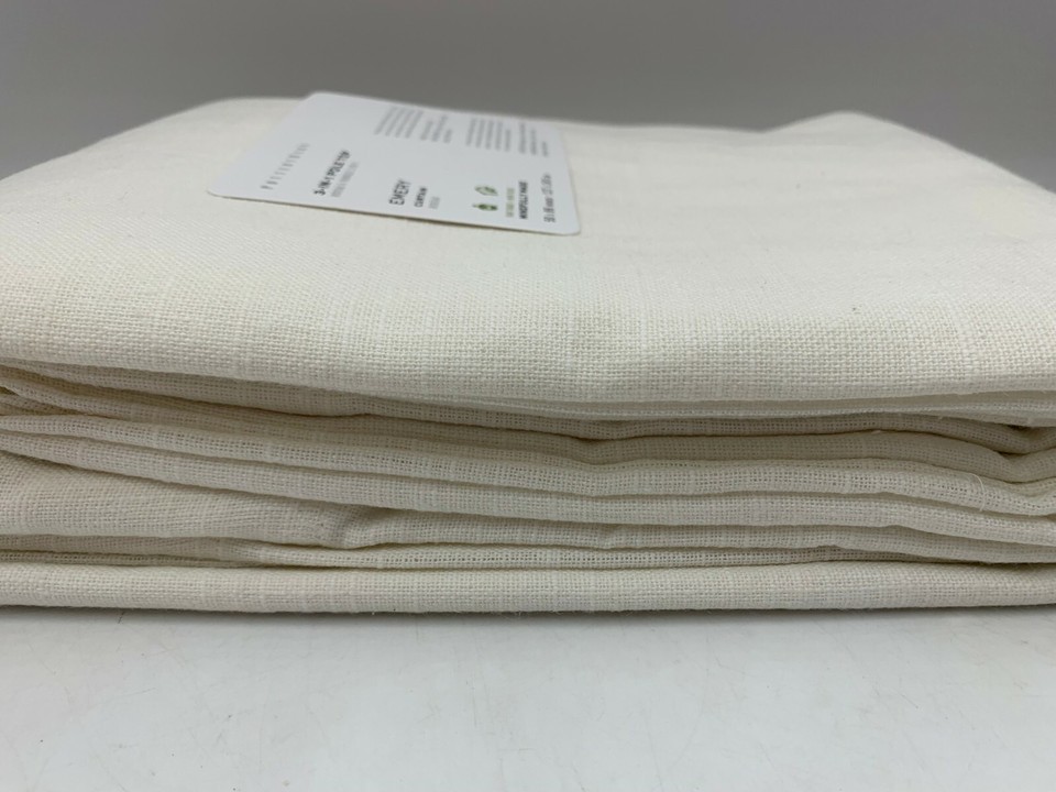 Pottery Barn Emery Linen Cotton Lined Drape Panel Curtain Ivory 50x 96 ...