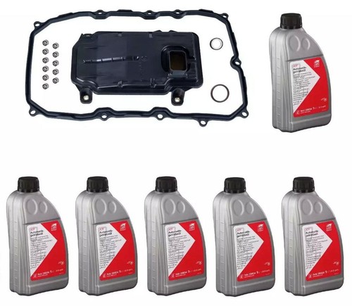 6 LiTr FEBI ATF Auto Transmission FLUID+FILTER Service Kit For AUDI ...