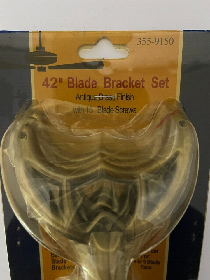 Antique Brass Finish Blade Bracket Set Ceiling Fan Blade Arm-5 Pack 42 ...