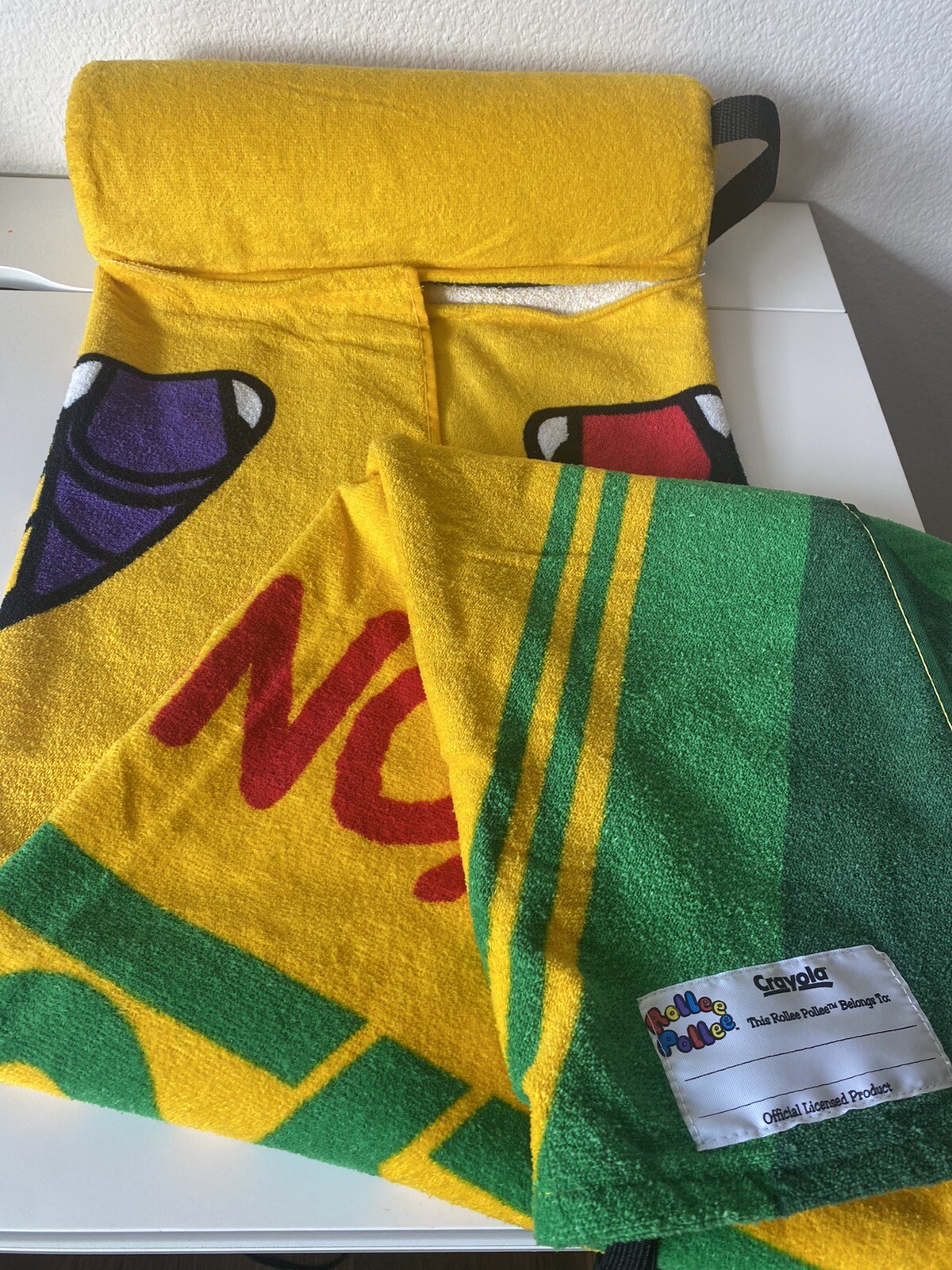 NEW Vintage 1998 Rollee Pollee Crayola Crayon Box Beach Towel With ...