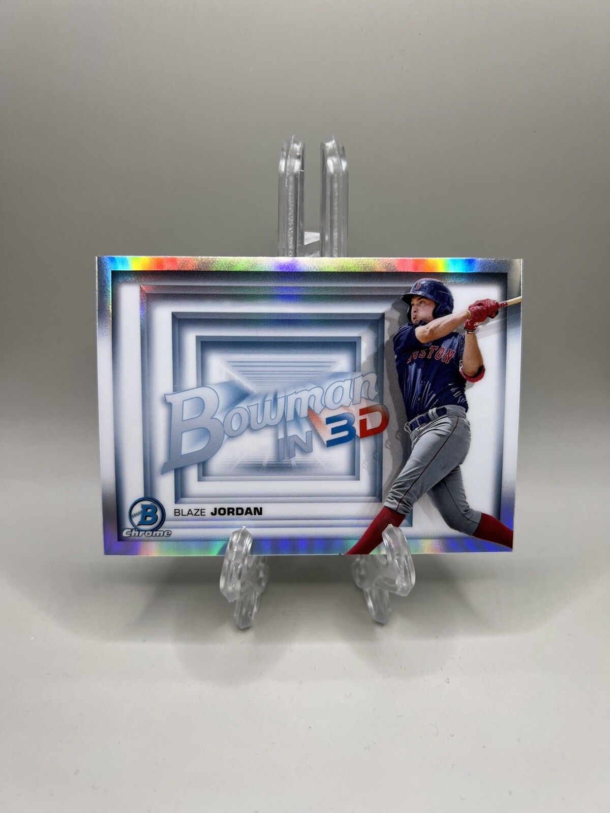2022 Bowman Chrome BLAZE JORDAN Bowman In 3D Refractor Card Boston Red ...