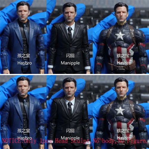 Delicate Paint 1/12 Scale Man Ben Affleck Head Sculpt Fit 6" ML/Hasbro ...
