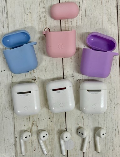 Apple Air Pods PARTS ONLY X3 Cases 4 Left Ear Pods And 1 Right Ear With ...