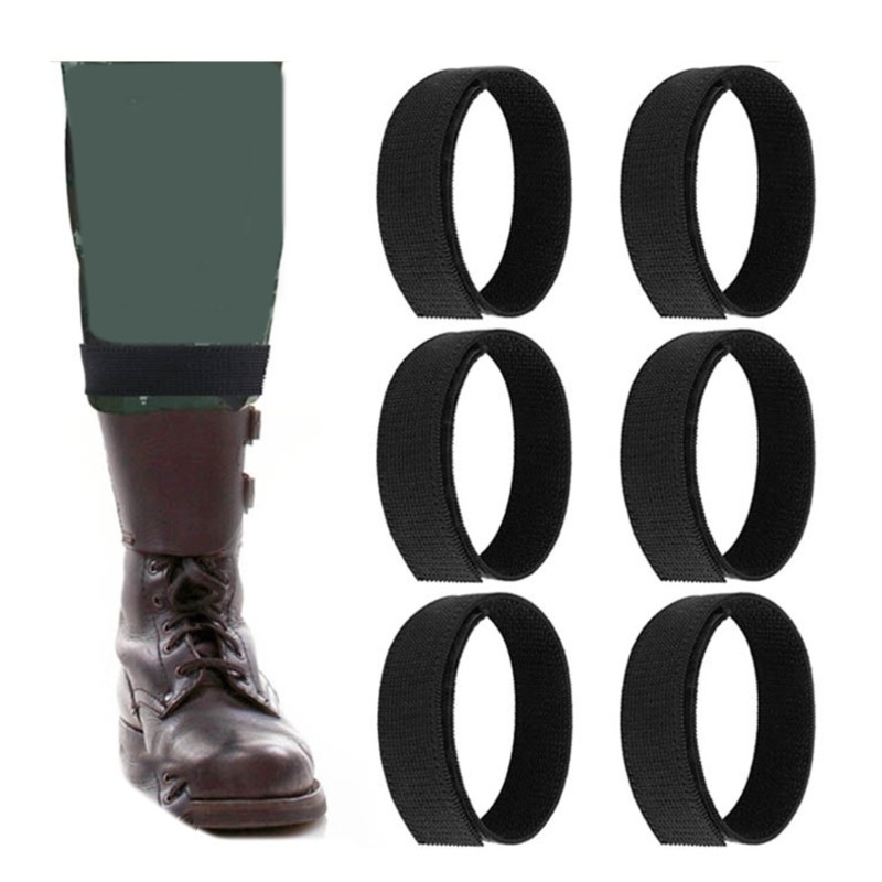 6pcs Bicycles Ankle Leg Bind Bandages Pant Bands Clip Strap Cycling Leg ...