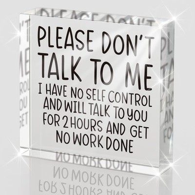 Funny Boss Gifts for Women Men, Don't Talk to Me I Have No Self Control ...