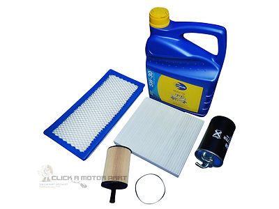 SERVICE KIT OIL AIR FUEL DIESEL CABIN FILTER 5L OIL FOR DODGE CALIBER 2 ...