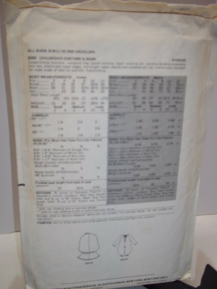 Butterick #6350 Sewing Pattern Child Tweety Bird Costume Uncut FF | eBay