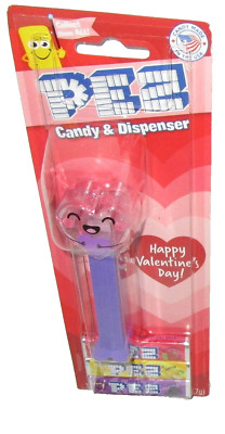 VALENTINE'S DAY ~ Pez Dispenser ~ PURPLE HUGGING CRYSTAL HEART ~ Carded ...