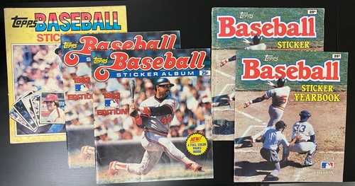 1981 1983 (x2) & 1984 (x2) Topps Baseball Sticker Yearbook Albums ...