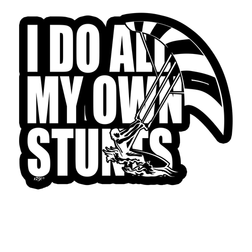 2 x Large Car Stickers - i do all my own stunts kitesurf Decal Bumper ...